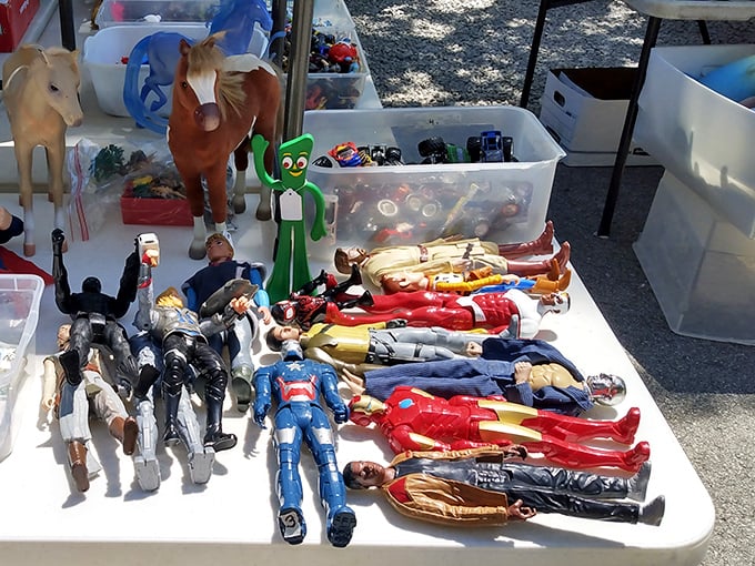 Childhood memories lined up for adoption. These action figures aren't just toys&mdash;they're time machines to Saturday morning cartoons and backyard adventures.