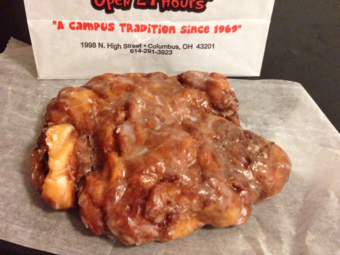 The apple fritter&mdash;a magnificent landscape of cinnamon-spiced goodness that's less a pastry and more an edible work of abstract expressionism.