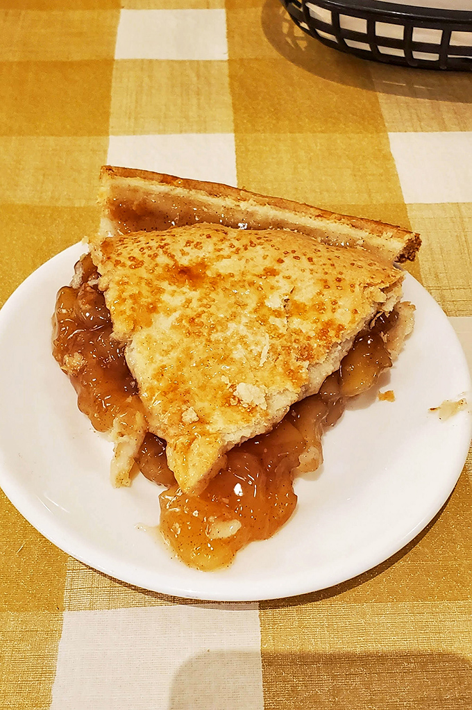 That apple pie slice could double as a doorstop, but you'll eat every glorious crumb.