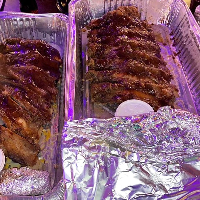 BBQ ribs that don't mess around. The kind that make you forget napkins exist until it's far too late for your shirt.