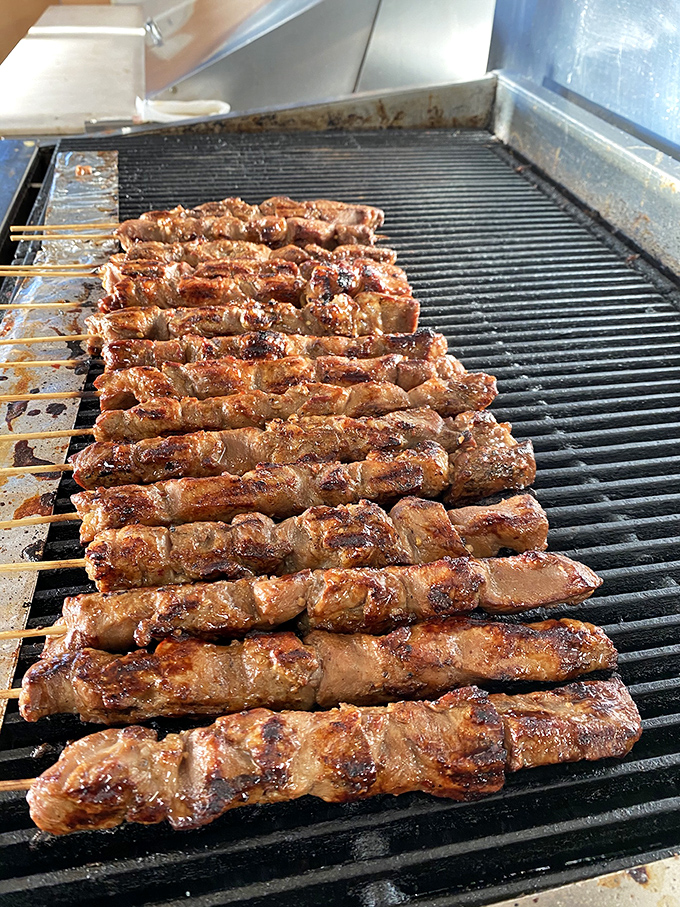These BBQ skewers aren't just grilled&mdash;they're transformed. The caramelization on that meat is what barbecue dreams are made of.