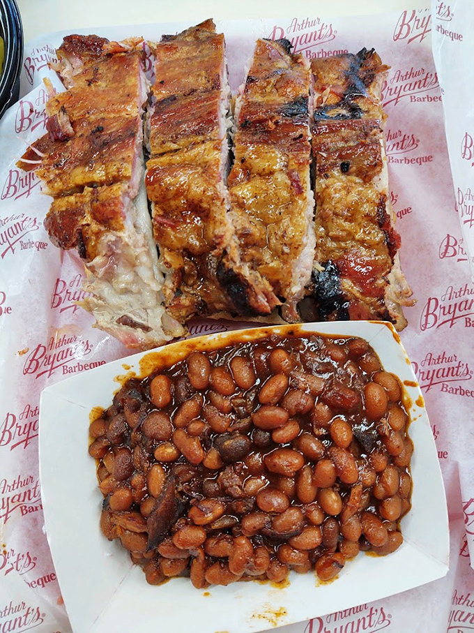 Not just side dishes&mdash;these ribs and beans are having the culinary conversation of a lifetime, speaking the universal language of comfort food.