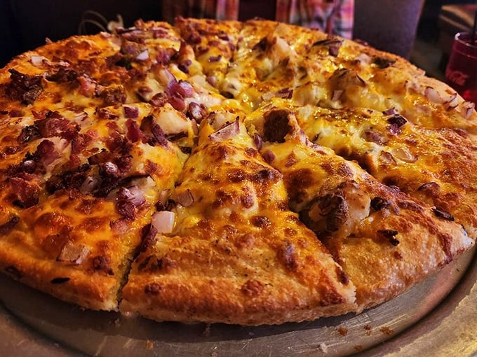 The Baked Potato Pizza proves that culinary innovation is alive and well in Lakewood. Who knew potatoes belonged on pizza? Angelo's did.