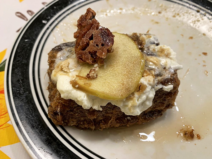 This isn't just banana bread French toast&mdash;it's what breakfast dreams about when breakfast goes to sleep. Note the artful apple slice crown.
