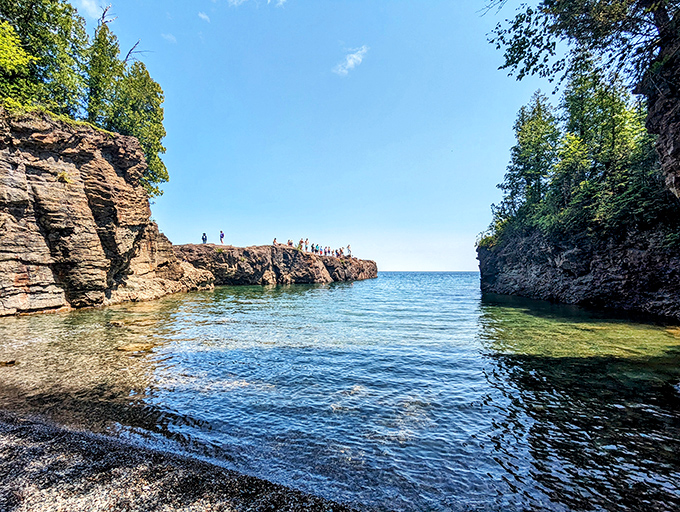 This hidden cove offers crystal-clear swimming for the brave souls who can handle Superior's famously brisk temperatures.