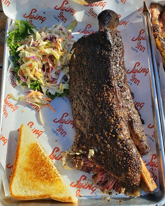 Barbecue poetry on a plate &ndash; this beef rib has the kind of smoke ring and bark that would make a Texas pitmaster tip their hat in approval.