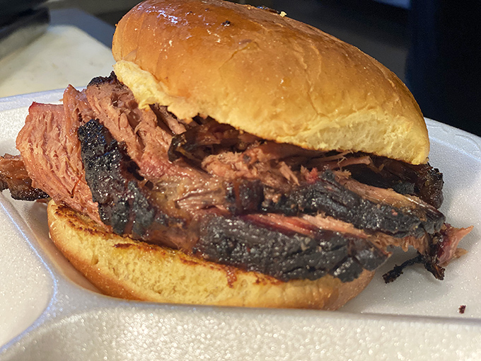 This isn't just a sandwich; it's a masterclass in smoke and patience&mdash;brisket so tender it practically surrenders to your bite.