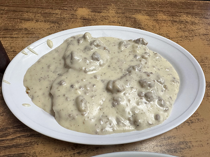 Biscuits and gravy: the breakfast equivalent of a warm hug from your favorite relative. This creamy, peppery blanket of comfort food speaks fluent Midwesterner.