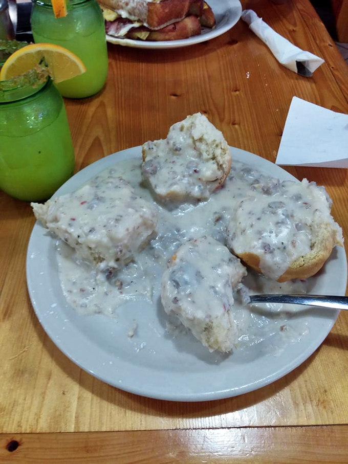 These biscuits and gravy aren't just breakfast&mdash;they're an edible history lesson in Southern comfort, swimming in a sea of peppery perfection.