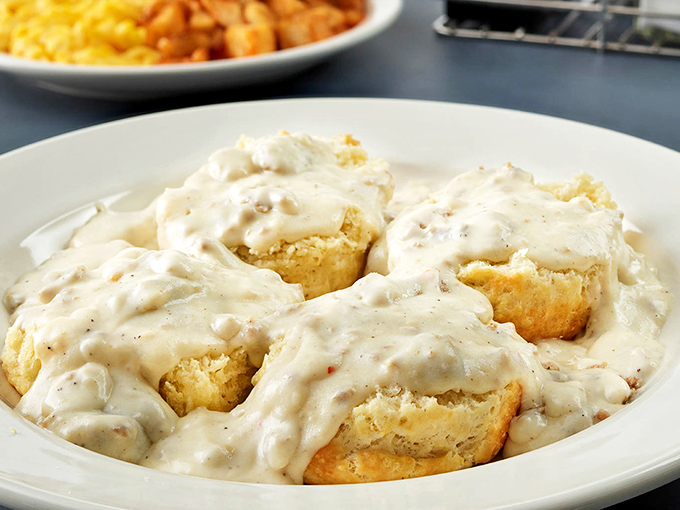 These biscuits and gravy aren't just breakfast&mdash;they're an edible hug that says "good morning" in Southern comfort language.