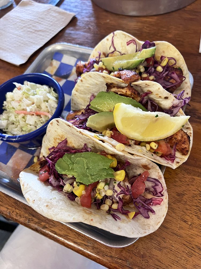 Blackened salmon tacos bring together the best of coastal flavors in perfect handheld harmony.