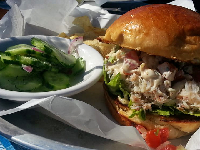 This crab sandwich doesn't need a dating profile &ndash; it's already perfect. Fresh, chunky, and not afraid of commitment.