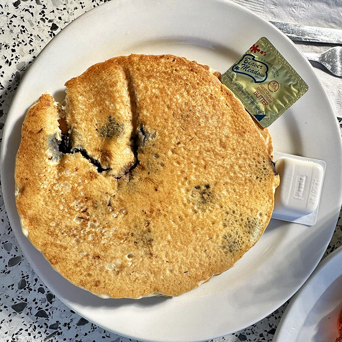 This blueberry pancake isn't just breakfast&mdash;it's an edible frisbee of joy that puts those fancy brunch spots to shame.