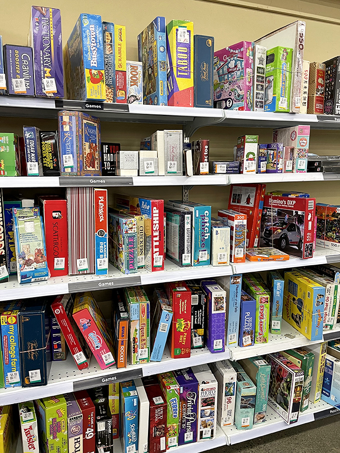 Board game heaven! From vintage Monopoly to barely-opened puzzles, family game night awaits at a fraction of retail prices.