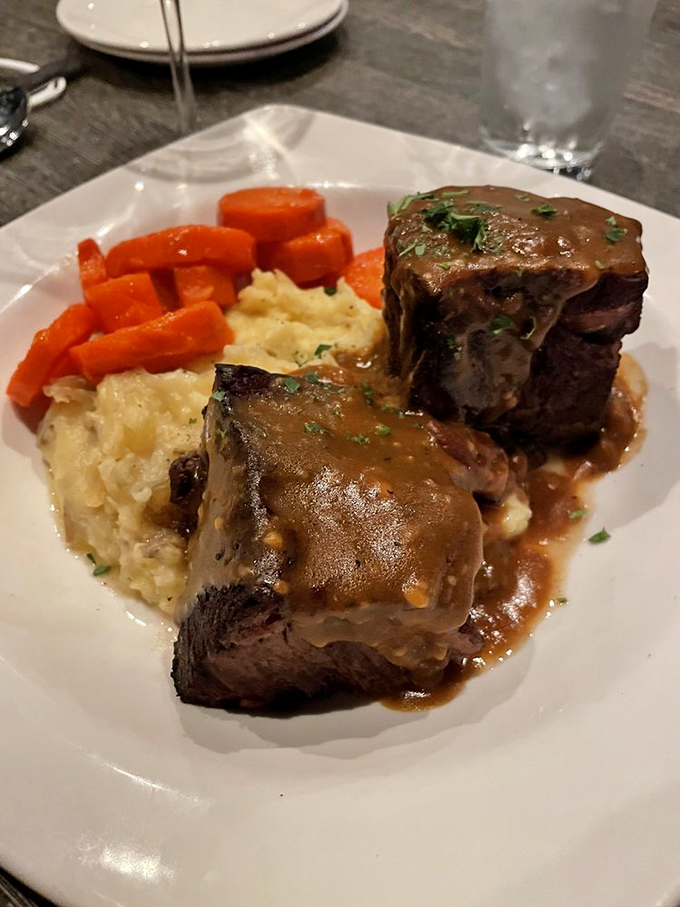 These braised short ribs aren't swimming in the ocean, but they're definitely swimming in flavor&mdash;fall-apart tender with a sauce worth bottling.