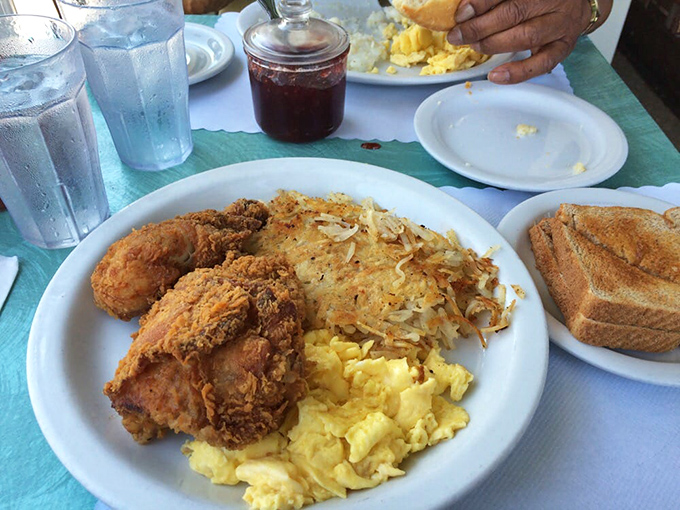 Fried chicken, hash browns, and eggs &ndash; the breakfast combination that makes you wonder why anyone bothers with overnight oats.