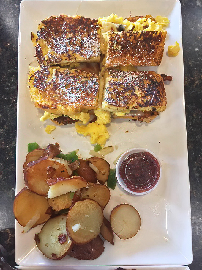 French toast meets sandwich wizardry in this Monte Cristo that redefines what breakfast can accomplish.