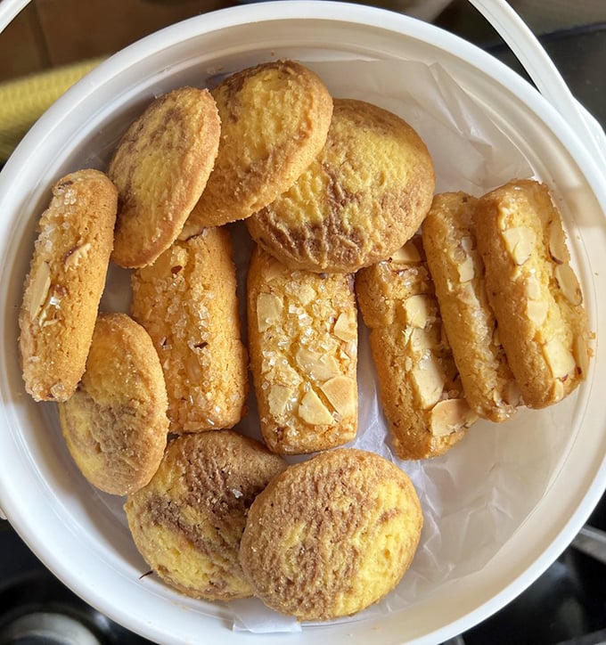 Butter cookies that would make a Danish grandmother proud &ndash; crisp, golden, and studded with almonds that add just the right crunch.