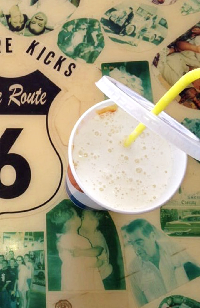 This isn't just a milkshake; it's a time machine in a cup. Route 66 memories swirl in every creamy, butterscotch-infused sip.