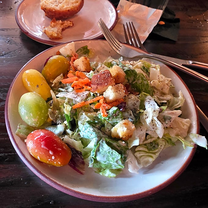 A Caesar salad that actually deserves its imperial name&mdash;crisp, fresh, and ready to conquer your appetite before the main event.