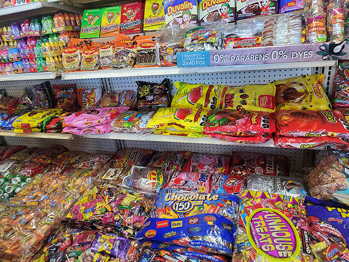 Sweet temptations lined up like edible soldiers, ready to defeat any diet resolution you foolishly made this morning.