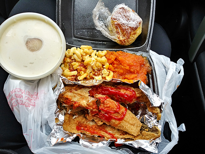 Perfectly seasoned catfish emerges crispy and flaky, proving that simple preparations often yield extraordinary results.