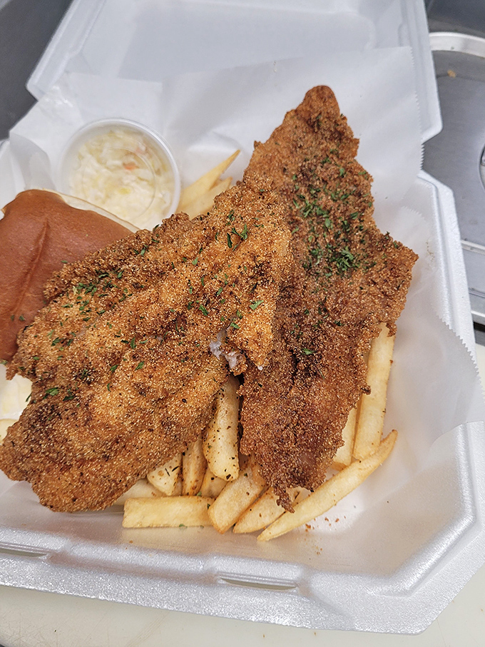 This isn't just fried catfish; it's a golden-brown masterpiece with a crunch you can hear three tables away. Comfort food that speaks fluent Midwest.