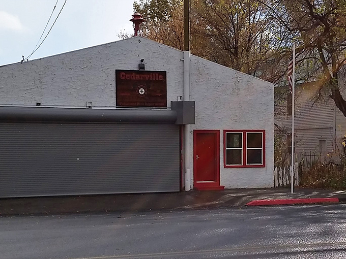 Small towns need firefighters too! This unassuming station houses local heroes who respond to everything from wildfires to cats in trees.