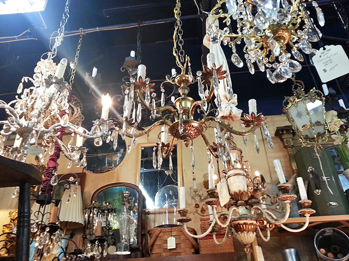 Chandeliers that would make Liberace nod in approval. These sparkling beauties have likely witnessed more dinner party gossip than a 1950s telephone operator. 