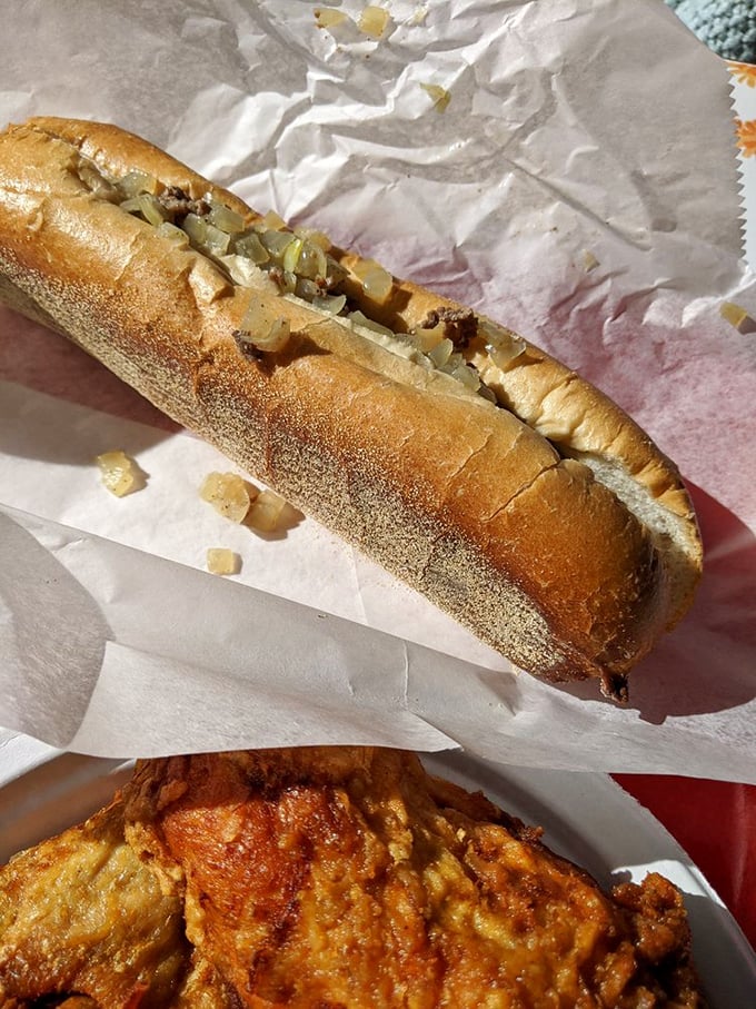 The cheese steak and fried chicken combo&mdash;proof that sometimes the best relationships are the ones that don't make immediate sense but work beautifully.