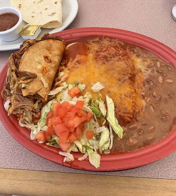 This isn't just a meal; it's architecture. Layers of flavor stacked so perfectly, it deserves its own exhibit at the Georgia O'Keeffe Museum down the street.