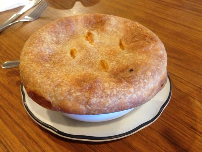Not just any pot pie&mdash;this golden-crusted beauty is what comfort food dreams are made of, a warm hug served in ceramic.