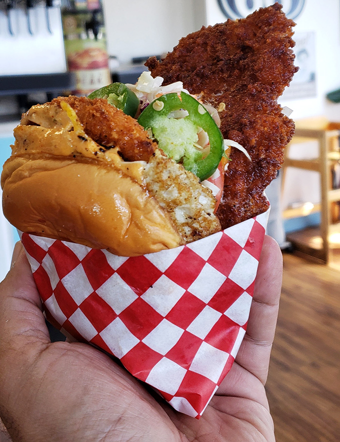Nashville meets Lancaster in this crispy fried chicken sandwich, where heat and sweet play together like old friends.
