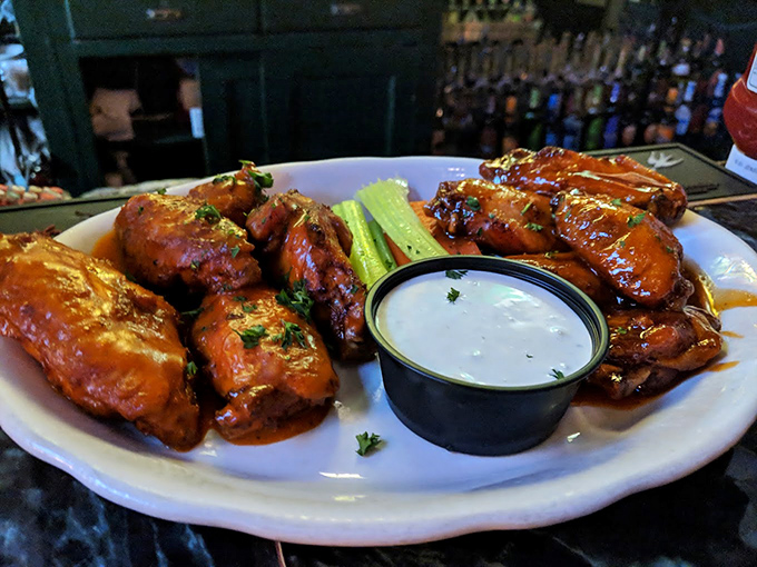 These aren't just wings; they're a masterclass in sauce application &ndash; glistening, sticky-sweet with a hint of heat, and impossibly tempting.