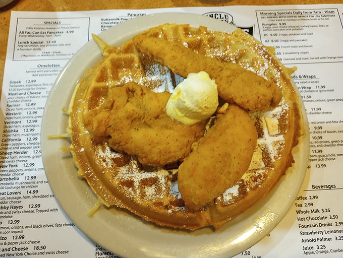 The chicken and waffle combo that makes you question why we ever separated these soulmates in the first place. A breakfast rebellion worth joining.