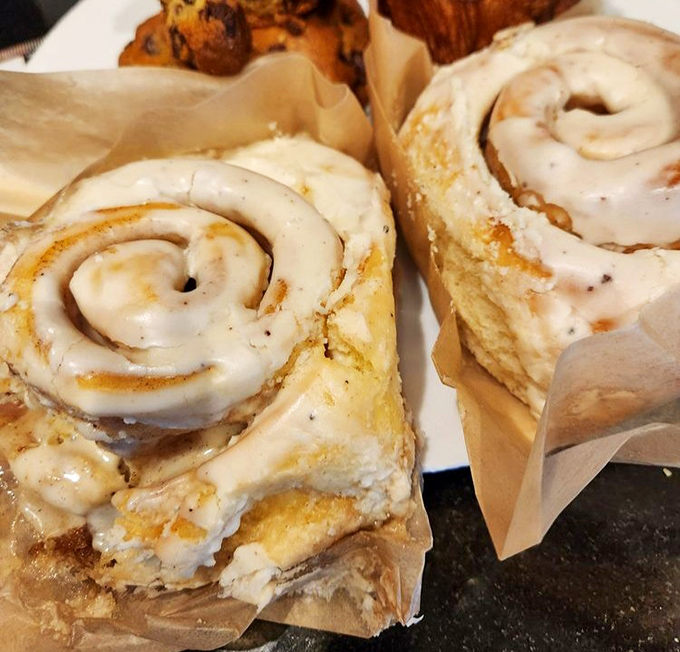 Cinnamon rolls that make you question why you ever settled for those mall food court imposters. These are the real deal.