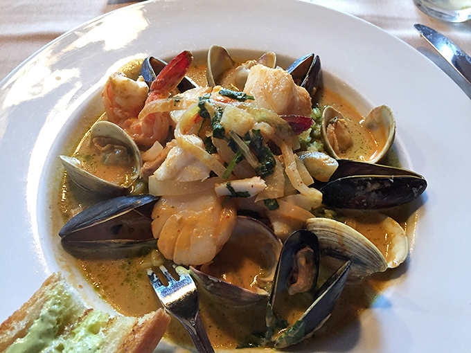 This isn't just cioppino&mdash;it's an underwater reunion where clams, mussels, and shrimp gather in a flavorful broth that deserves its own fan club.