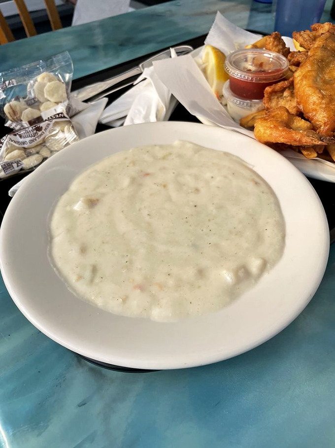 Clam chowder so creamy and packed with tender morsels, it might make New England jealous of this California contender.
