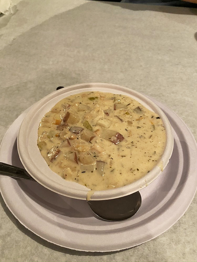 This isn't just soup &ndash; it's a creamy bowl of Lowcountry tradition, where each spoonful of she-crab soup tells stories of generations of coastal cooking.