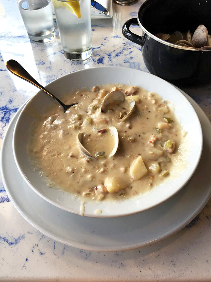 This clam chowder isn't just a soup, it's a creamy ocean hug in a bowl. New England would be proud of this Florida interpretation.