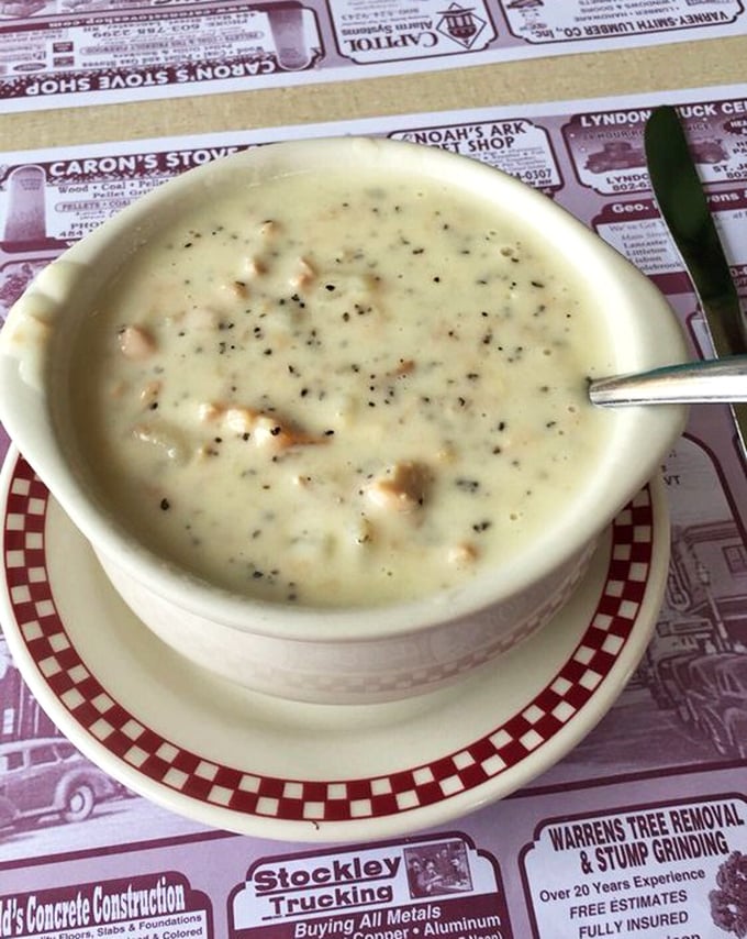 This isn't just clam chowder&mdash;it's a warm, creamy hug in a bowl. New England comfort that makes you forget whatever weather awaits outside.