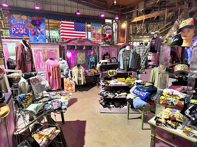 A fashion lover's paradise where Western meets whimsy. Each rack holds potential statement pieces waiting for their second act.