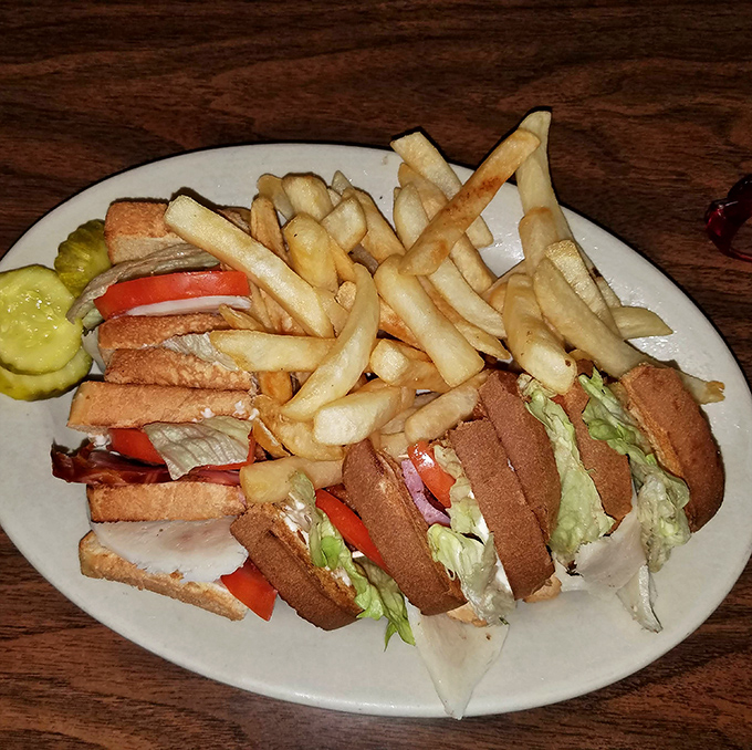 This club sandwich isn't messing around - stacked higher than Ohio's hopes for a championship season and twice as satisfying.