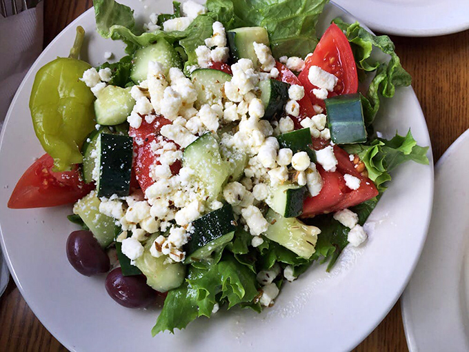 Their Greek salad doesn't just check boxes; it celebrates ingredients. Feta that actually tastes like feta, not like some distant dairy cousin.