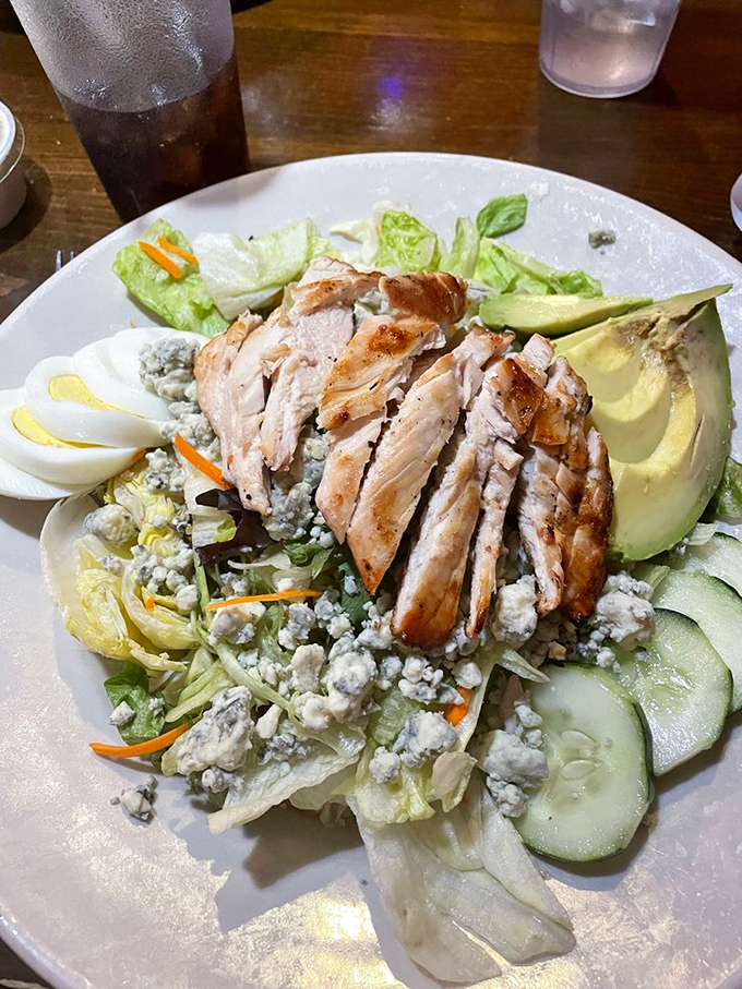 A Cobb salad reimagined with perfectly grilled chicken and avocado&mdash;proof that "eating healthy" and "eating happy" can be the same thing.