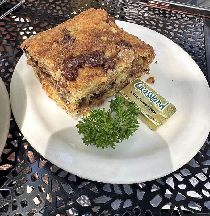 Coffee cake that looks like it should have its own Instagram account&mdash;the cinnamon swirl playing hide-and-seek between layers of buttery crumb.