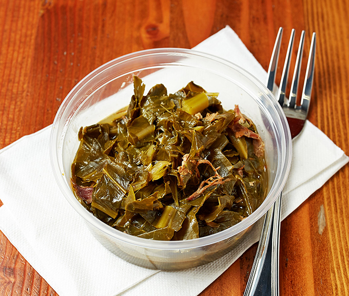 These aren't your grandmother's greens, unless she happened to be a barbecue wizard extraordinaire.