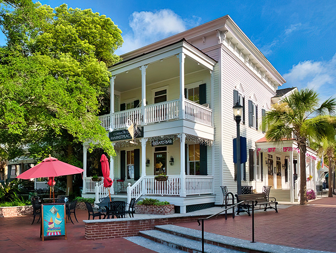 Classic Southern architecture with a double-decker porch that practically whispers "come sit with a sweet tea." The epitome of Lowcountry charm.