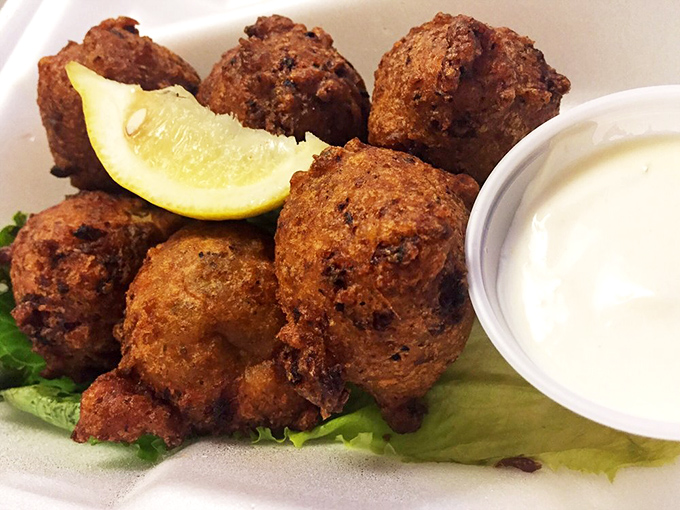 These golden conch fritters arrive crispy and hot, ready to transport you straight to the Florida Keys.