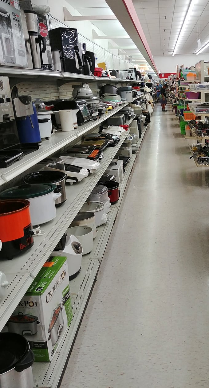 Kitchen appliance heaven awaits! From slow cookers to coffee makers, this aisle could stock a Food Network set for the price of one fancy blender.